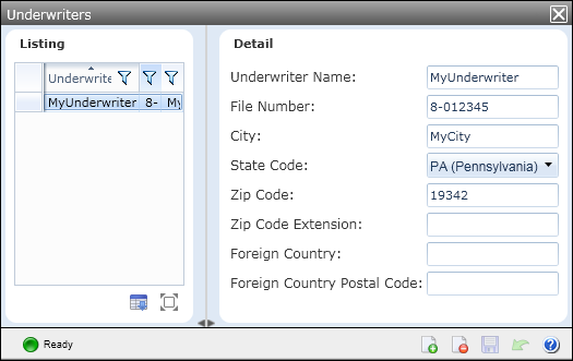 Managing Underwriters